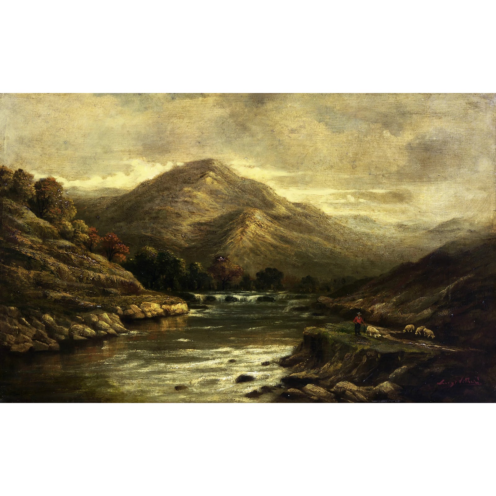 Luigi Vittorini, Landscape, 1980s, Oil on Canvas | Chairish