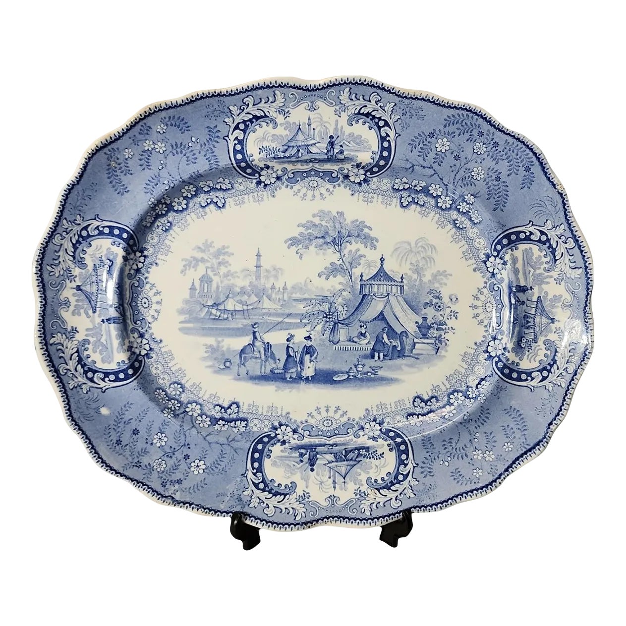 Early 1800s Thomas Godwin Medina Meat Platter - Medium | Chairish