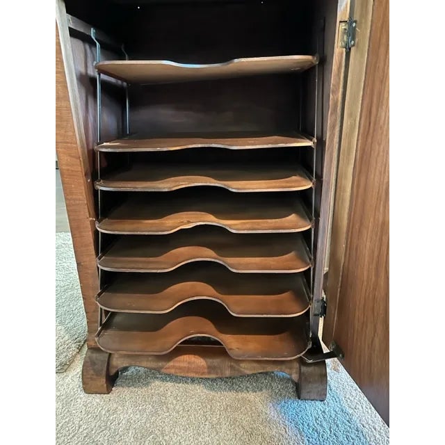 1900s Antique Sheet Music Cabinet with Extension Shelves | Chairish