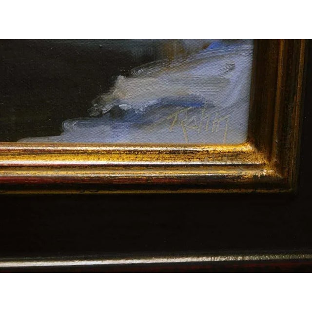 Robert Bob Rohm "Winter Reflections" Original Oil on Board Landscape ...