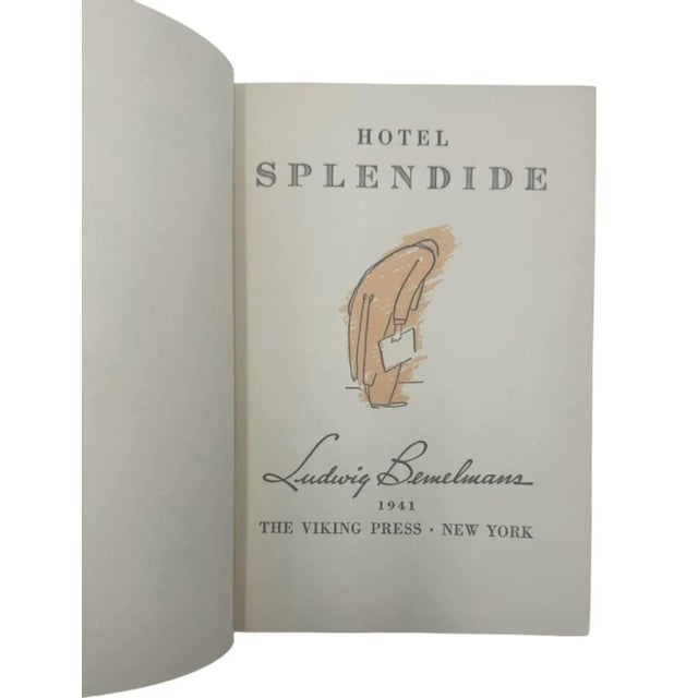 Hotel Splendide by Ludwig Bemelmans 1941 First Edition Book Hardcover ...