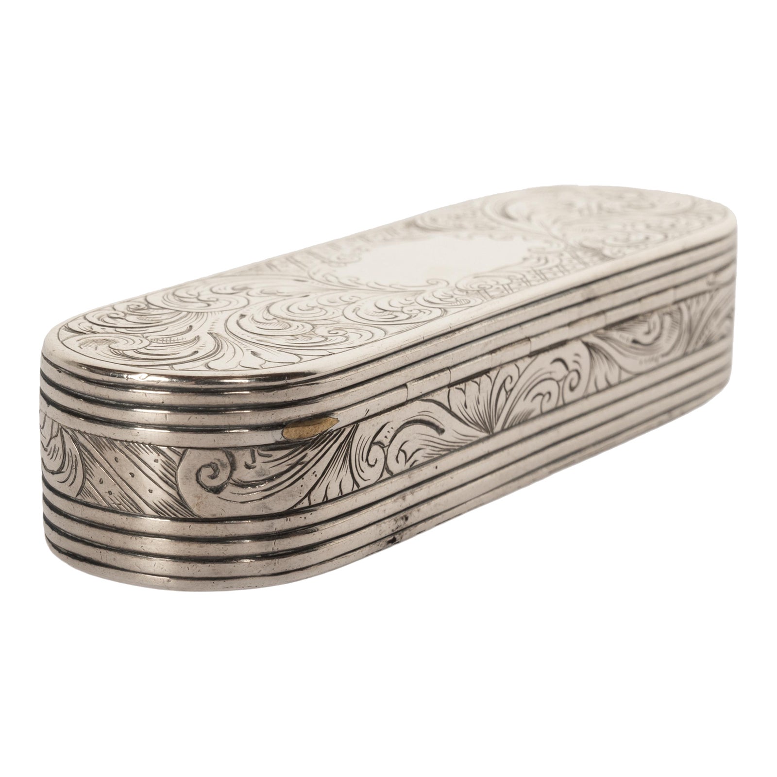 Antique Georgian Sterling Silver Gilt Engraved Toothpick Snuff Box ...