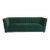 Wicked Elements Dark Emerald Green Velvet Fabric Channel Tufted Sofa ...