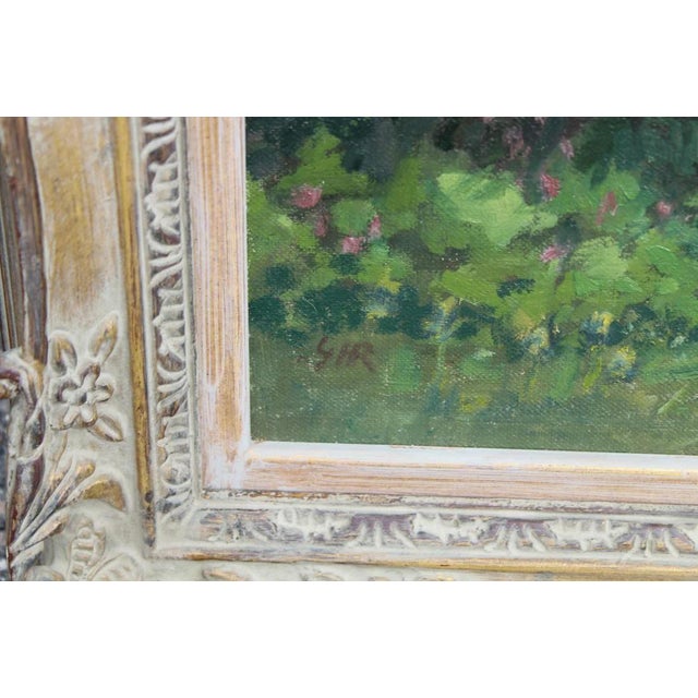 Mid 20th Century ”The Garden” Geoffrey H Rhoades British Oil Painting ...