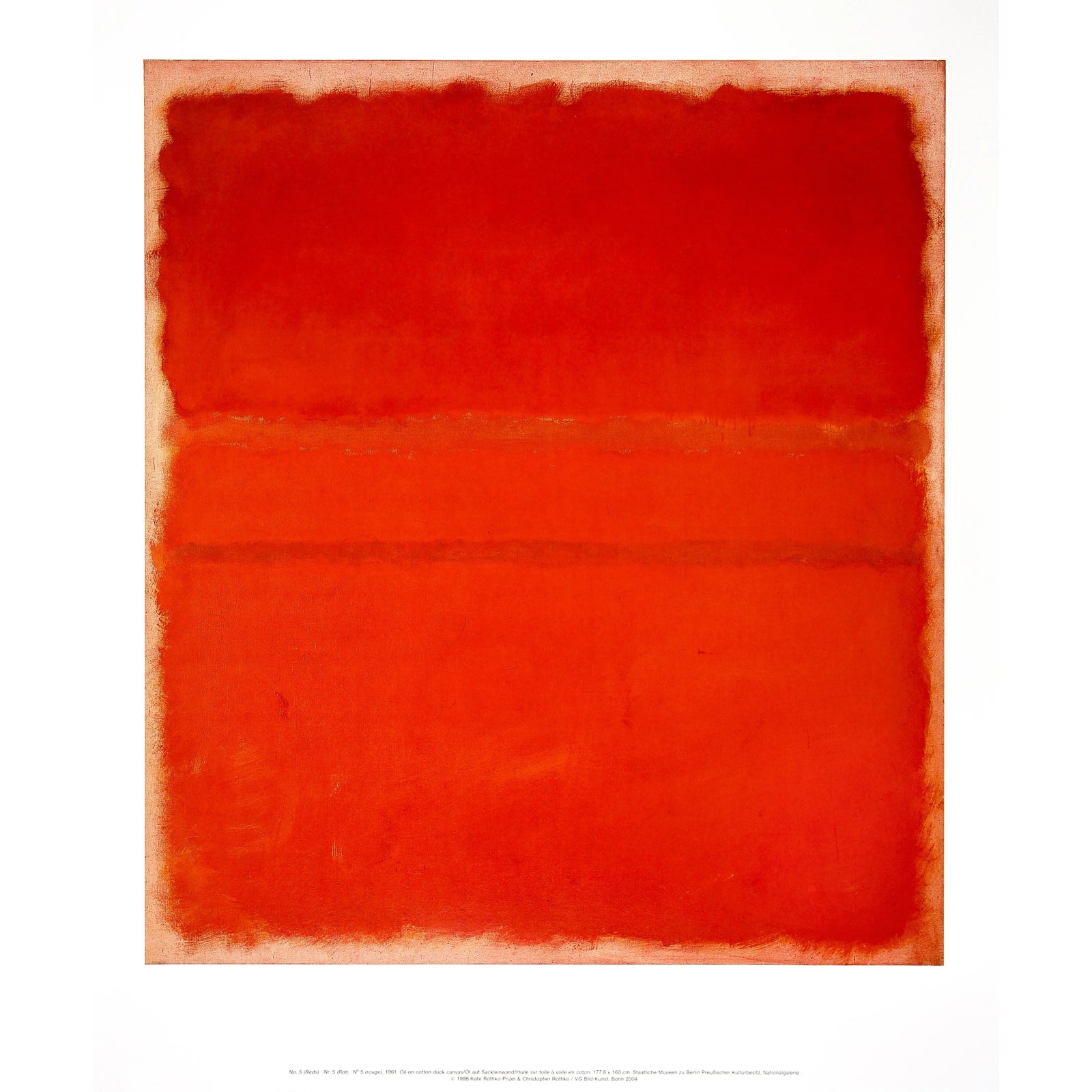 1998 Mark Rothko "No. 5 (Reds)" Poster | Chairish