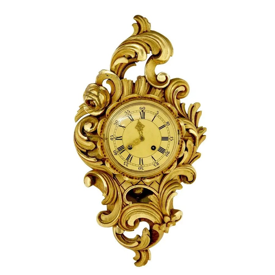 rococo style wall clock