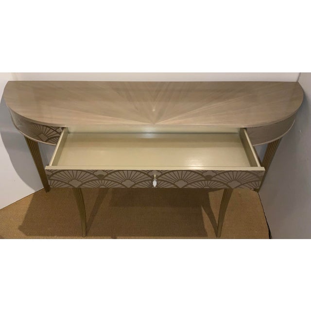 Caracole Modern Art Deco Style Gray Lillian Console Table | Chairish