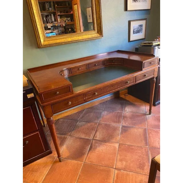 Lexington Furniture Vintage Leather Top Writing Desk | Chairish