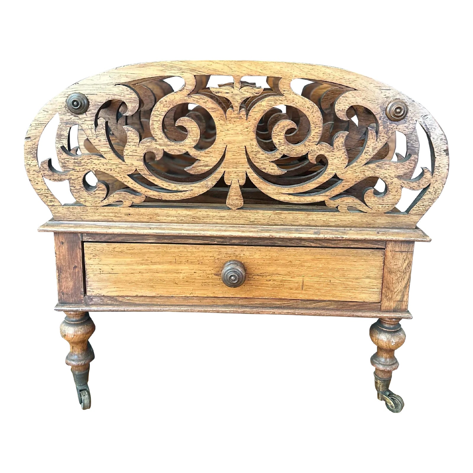 Late 19th Century English Magazine Rack | Chairish