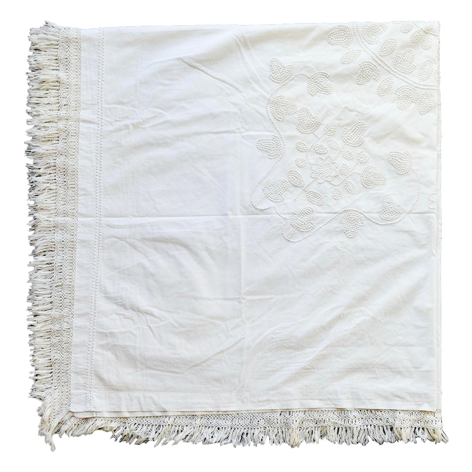 Late 1800s Antique Candlewick Bed Cover - | Chairish