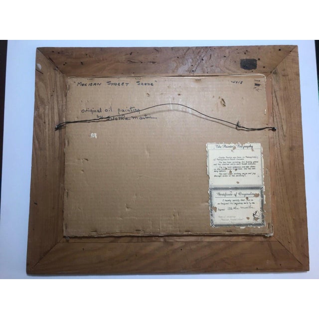 1940's Oil Painting "Mexican Street Scene" Oil Painting by Aletha ...