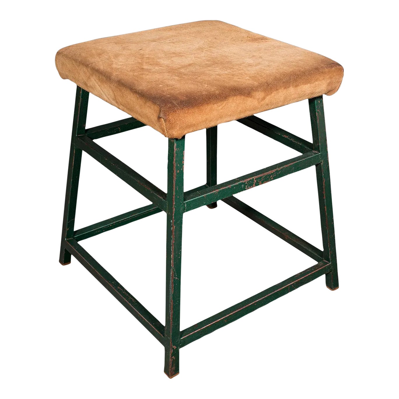 1950's Large English Vintage Industrial Lab Stool | Chairish