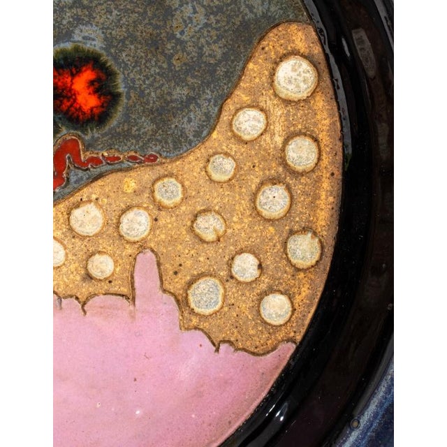 American Studio Art Ceramic Plate, 1970s | Chairish