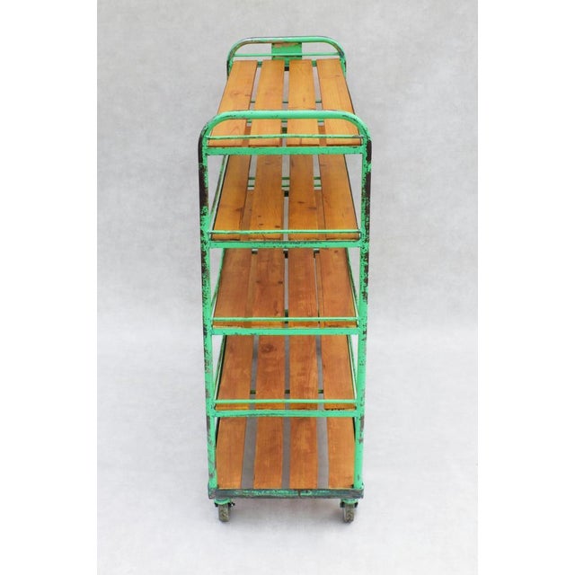 Vintage Industrial French Rolling Cart Factory Trolley, 1960s | Chairish