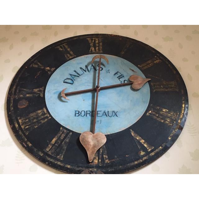 1910s Antique French Advertising Metal Clock | Chairish