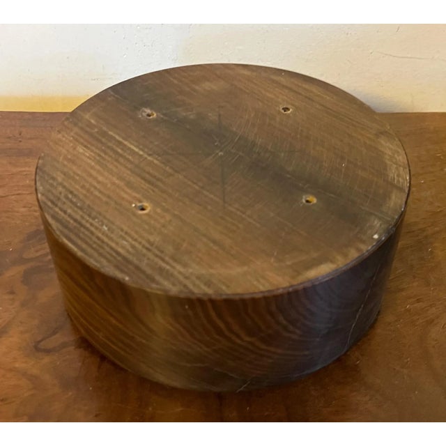 Vintage Round Hardwood Display Stand Base | Chairish