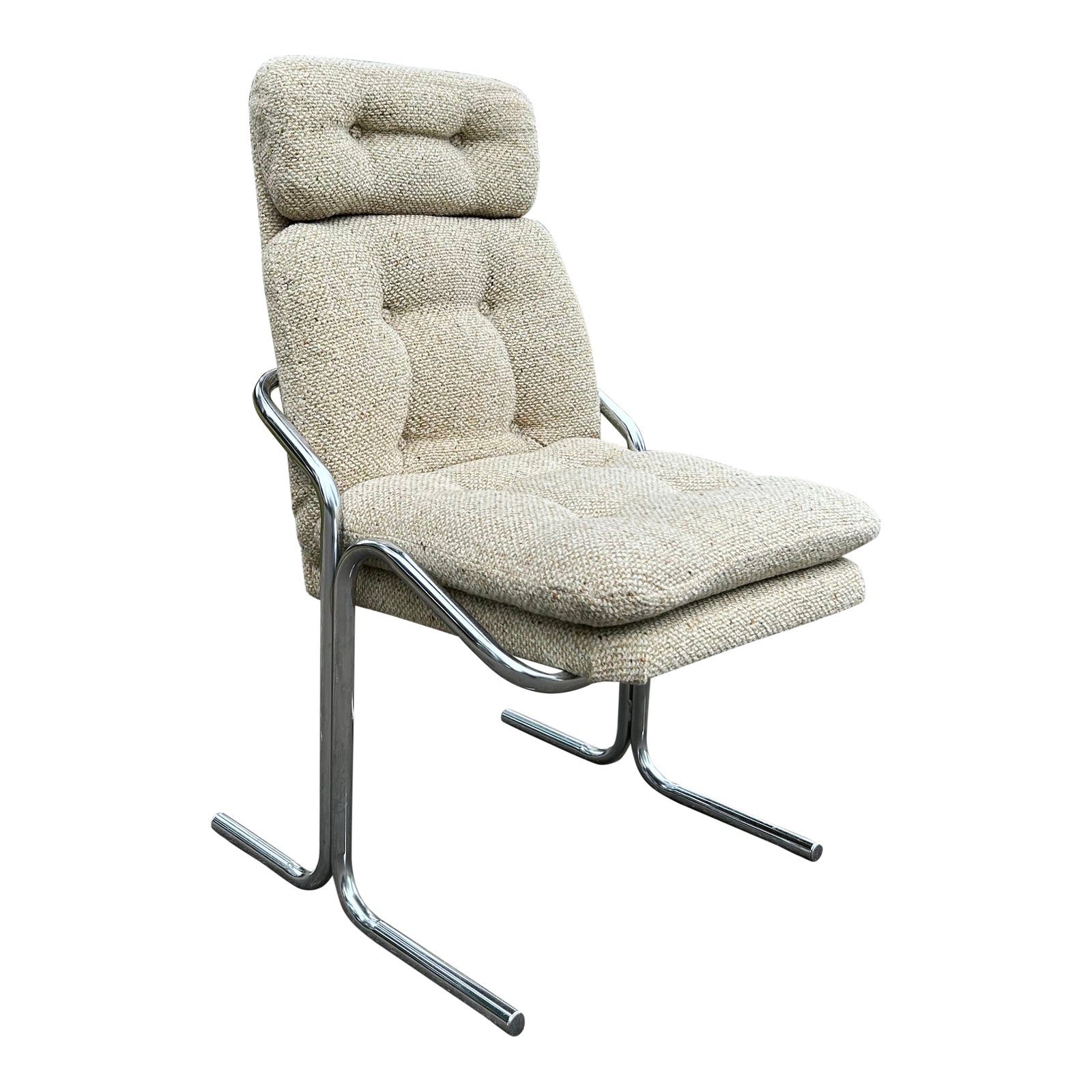 1970s Vintage Postmodern Jerry Johnson Style Bent Tubular Beige and ...