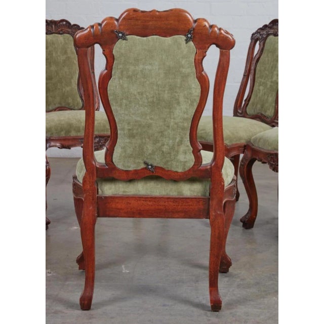 Set of 4 Portuguese Rococo Style Stained Walnut Side Chairs by Randy ...