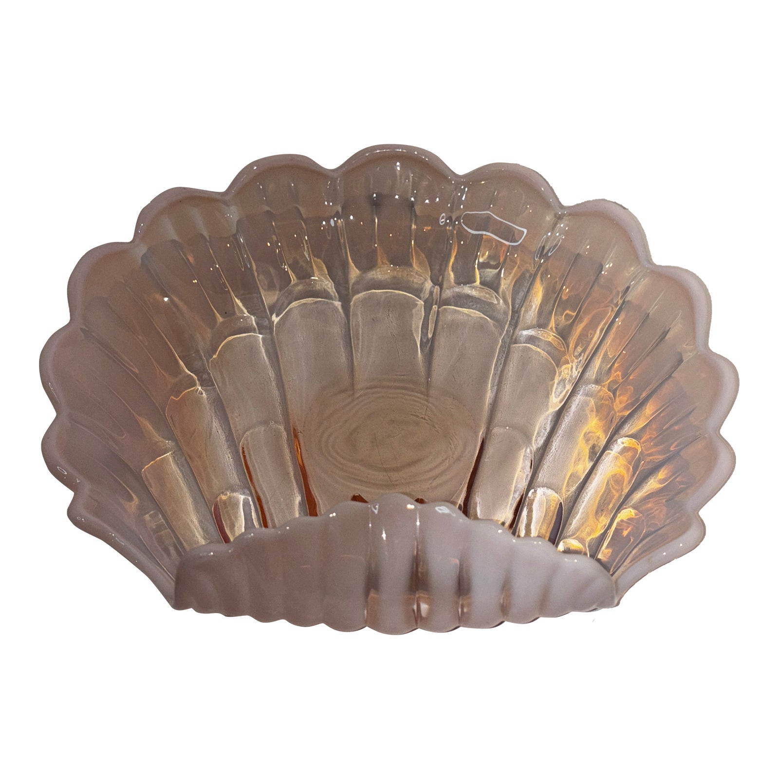 Duncan & Miller Sanibel Pink Opalescent Centerpiece, Circa 1930 | Chairish