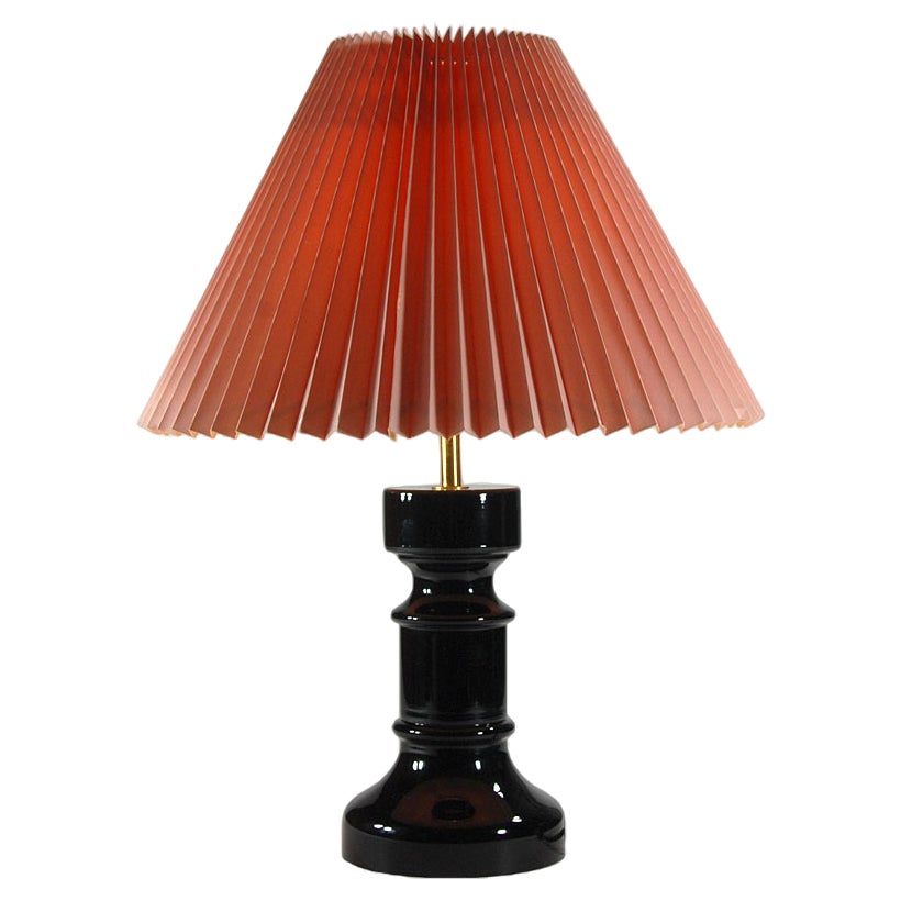 Danish Glass Table Lamp from E.S. Horn, 1970s | Chairish