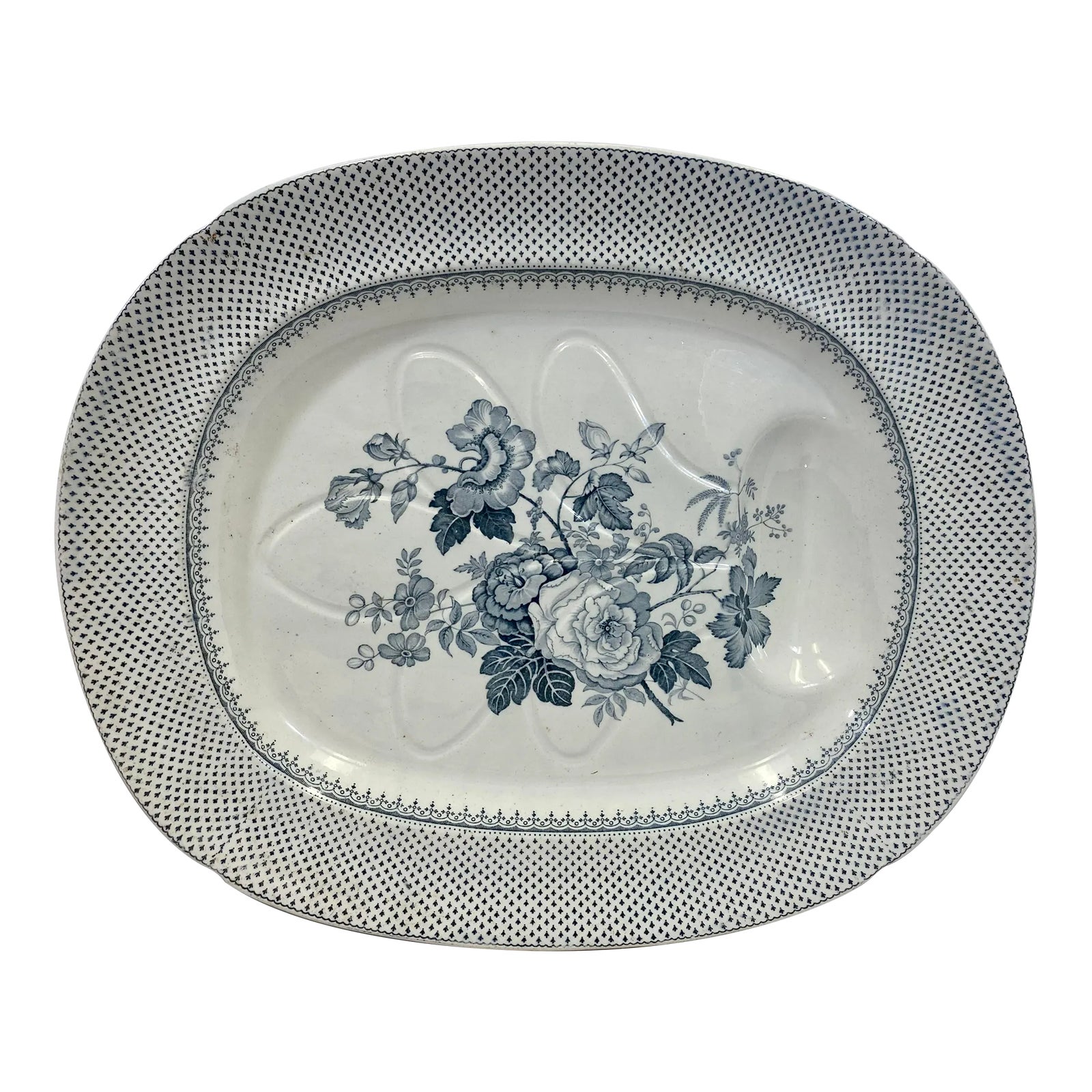 Huge Antique 19th Century Francis Morley & Co Ermine Border Floral ...