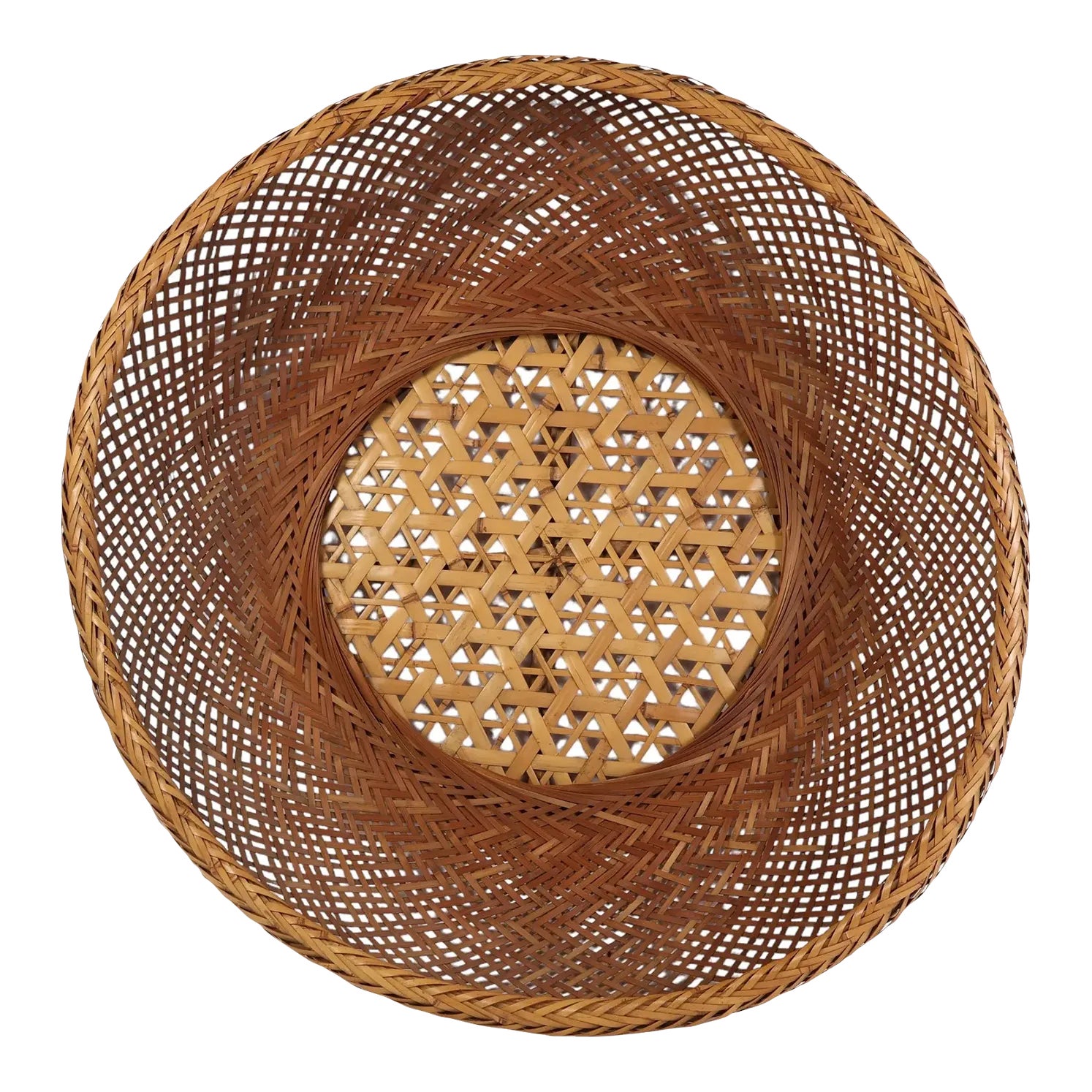 Mid 20th Century Large Vintage Asian Bamboo Herb Drying Basket | Chairish