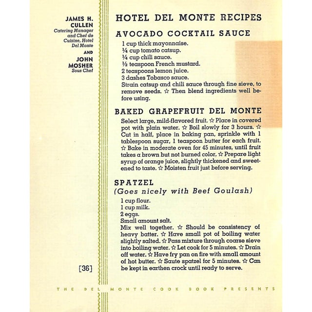 "Famous Recipes by Famous People" 1936 Cerwin, Herbert | Chairish