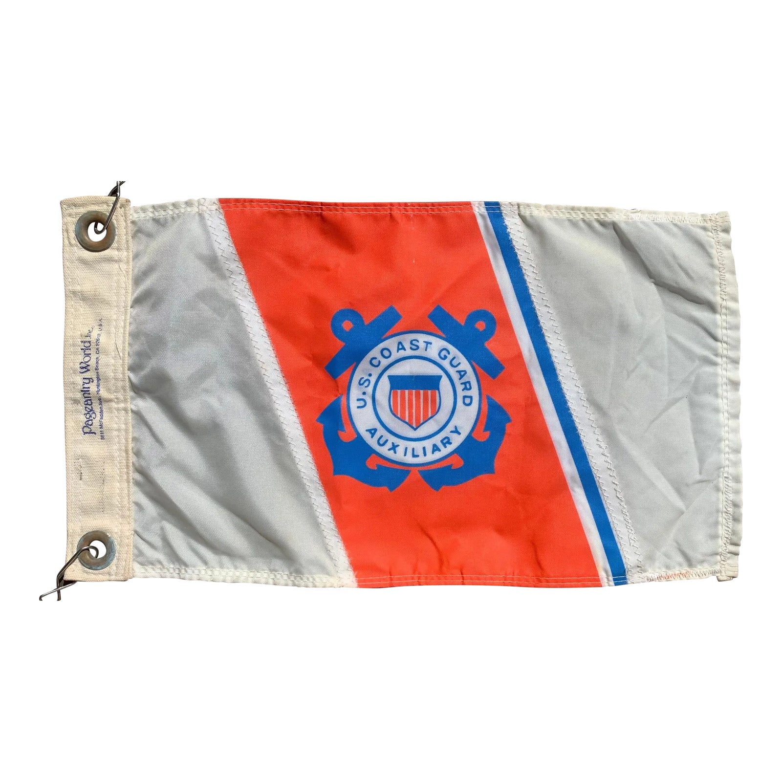 Vintage United States Coast Guard Nautical Military Flag | Chairish