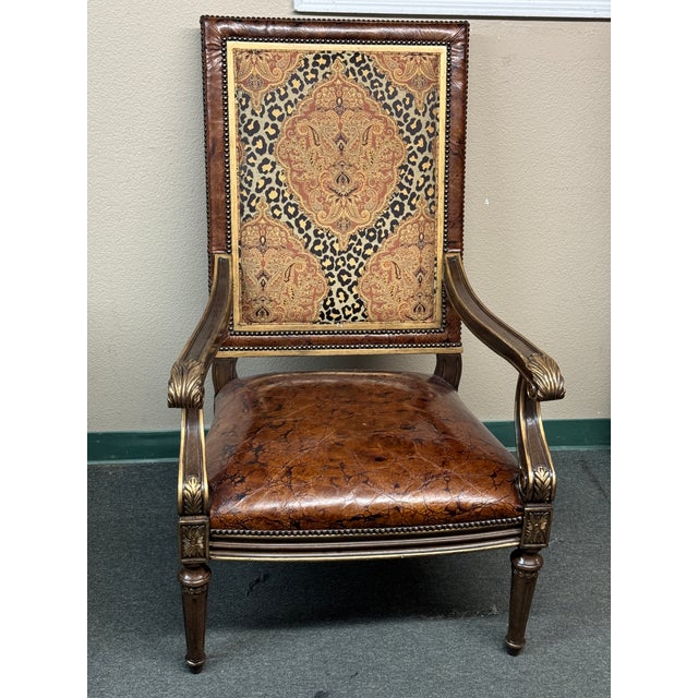 Century Furniture High Back Arm Chair | Chairish