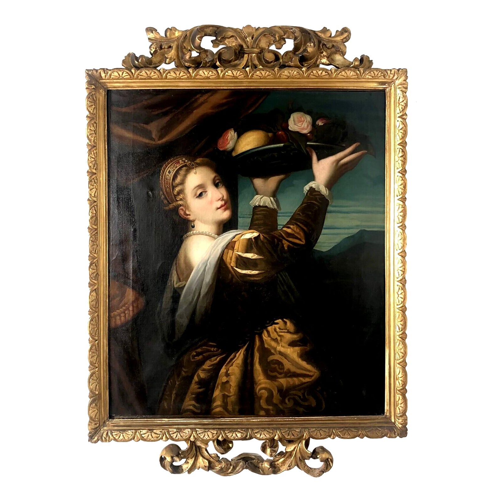 Early 19th Century Antique Italian Renaissance Oil Portrait Painting ...