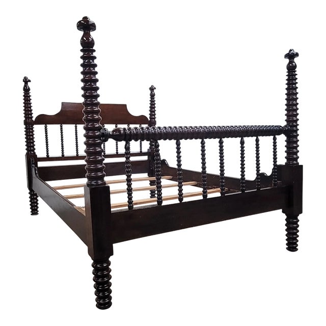 Vintage Full Size Jenny Lind Spindle Bed Spool Bed | Chairish