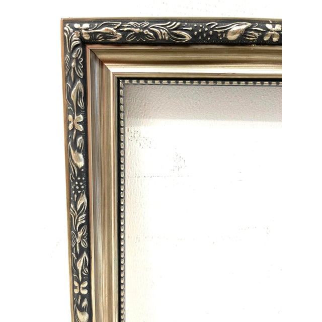 Italian Silver Wood Picture Frame | Chairish