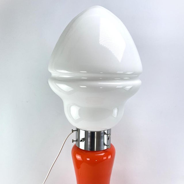 Orange Birillo Lipstick Floor Lamp in Glass and Chrome by Carlo Nason ...