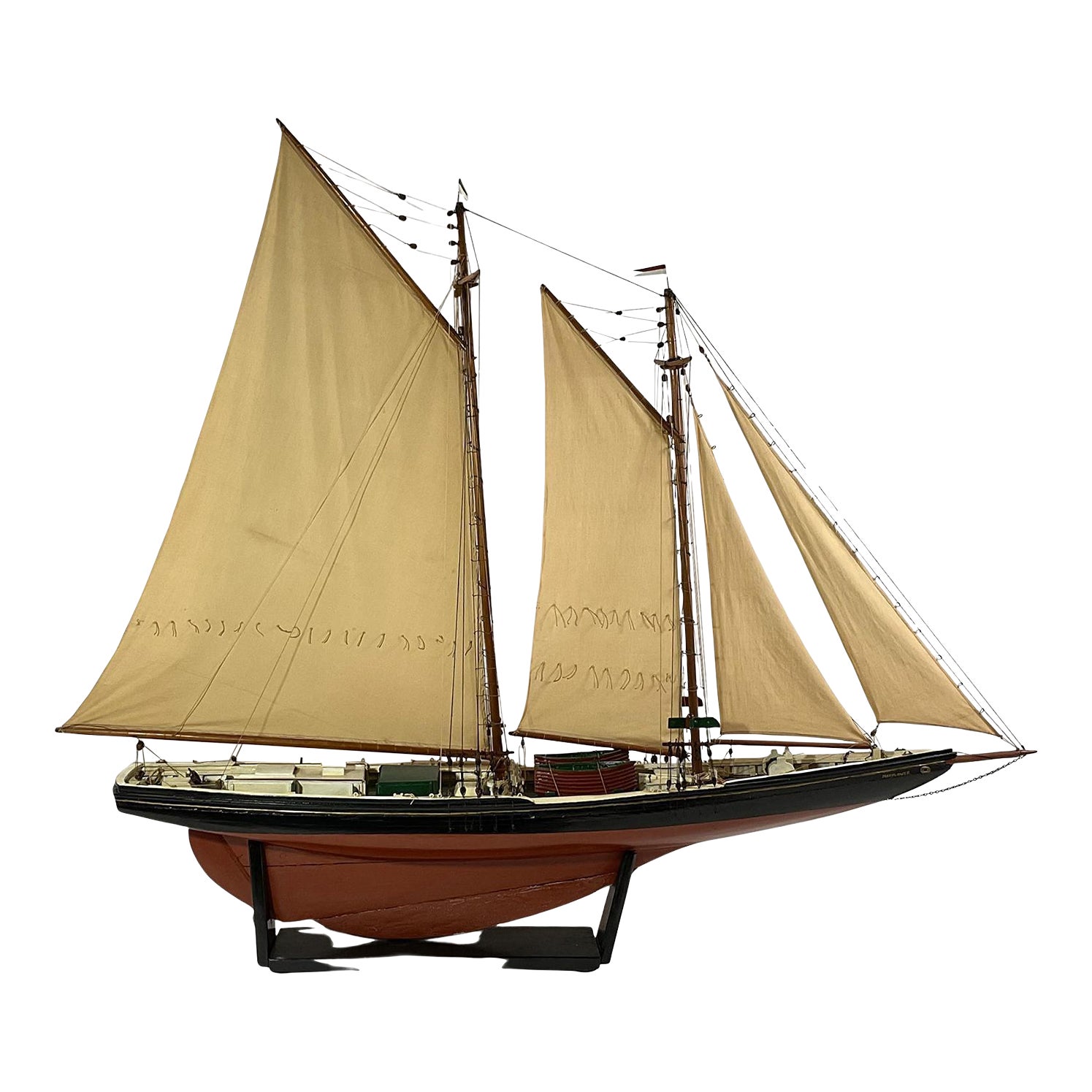 Antique Schooner Ship Model of Mayflower | Chairish