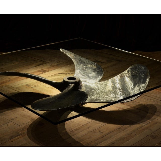 Restoration Hardware Timothy Oulton Propeller Art Coffee Table | Chairish