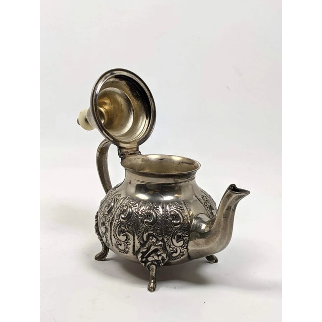 Antique Middle East Silver Tea Pot | Chairish