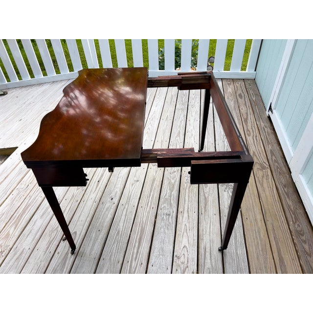 1920s Antique Federal Style Mahogany Flip Top Expanding Console Game ...