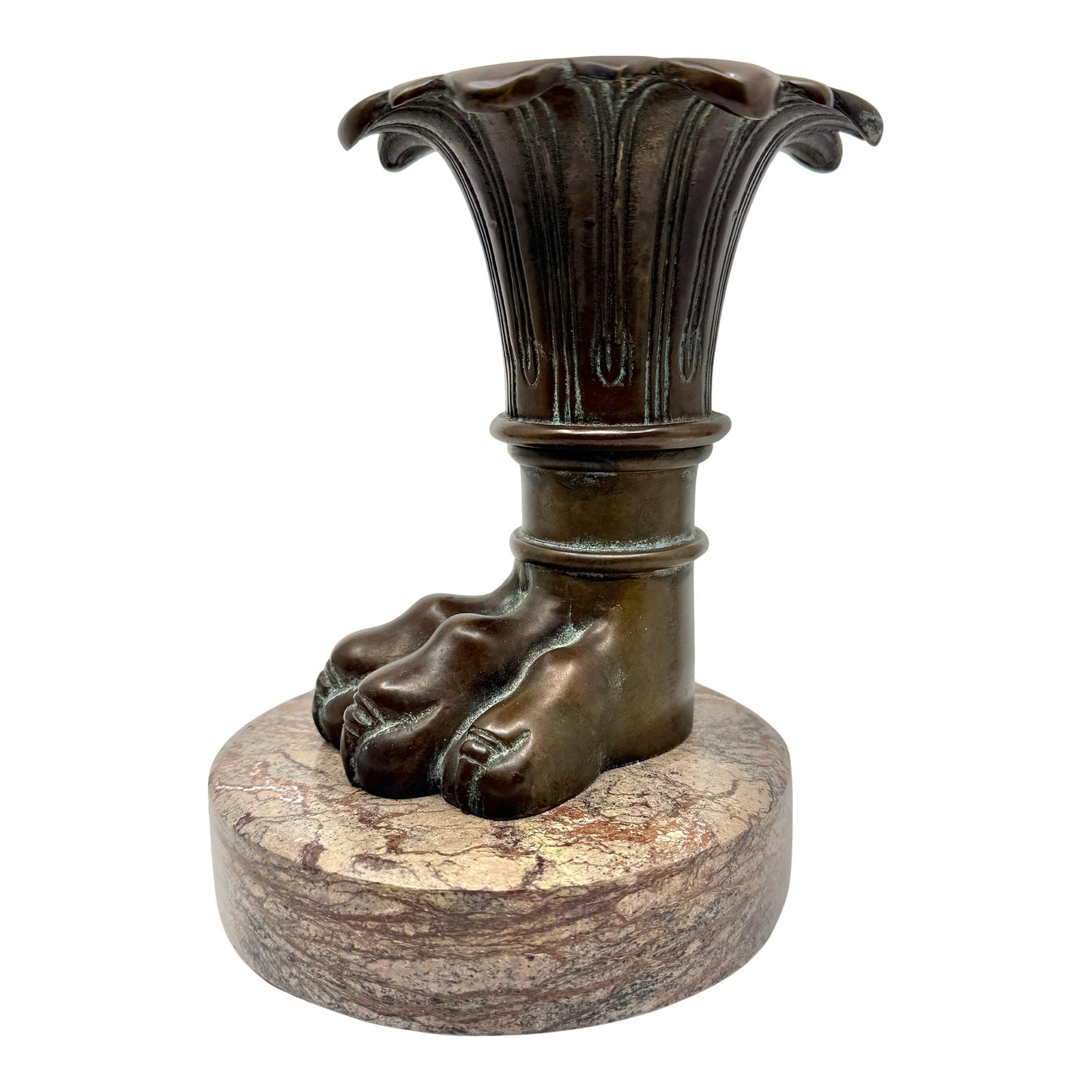 Theodore & Alexander Neo Classical Bronze and Marble Claw Foot | Chairish
