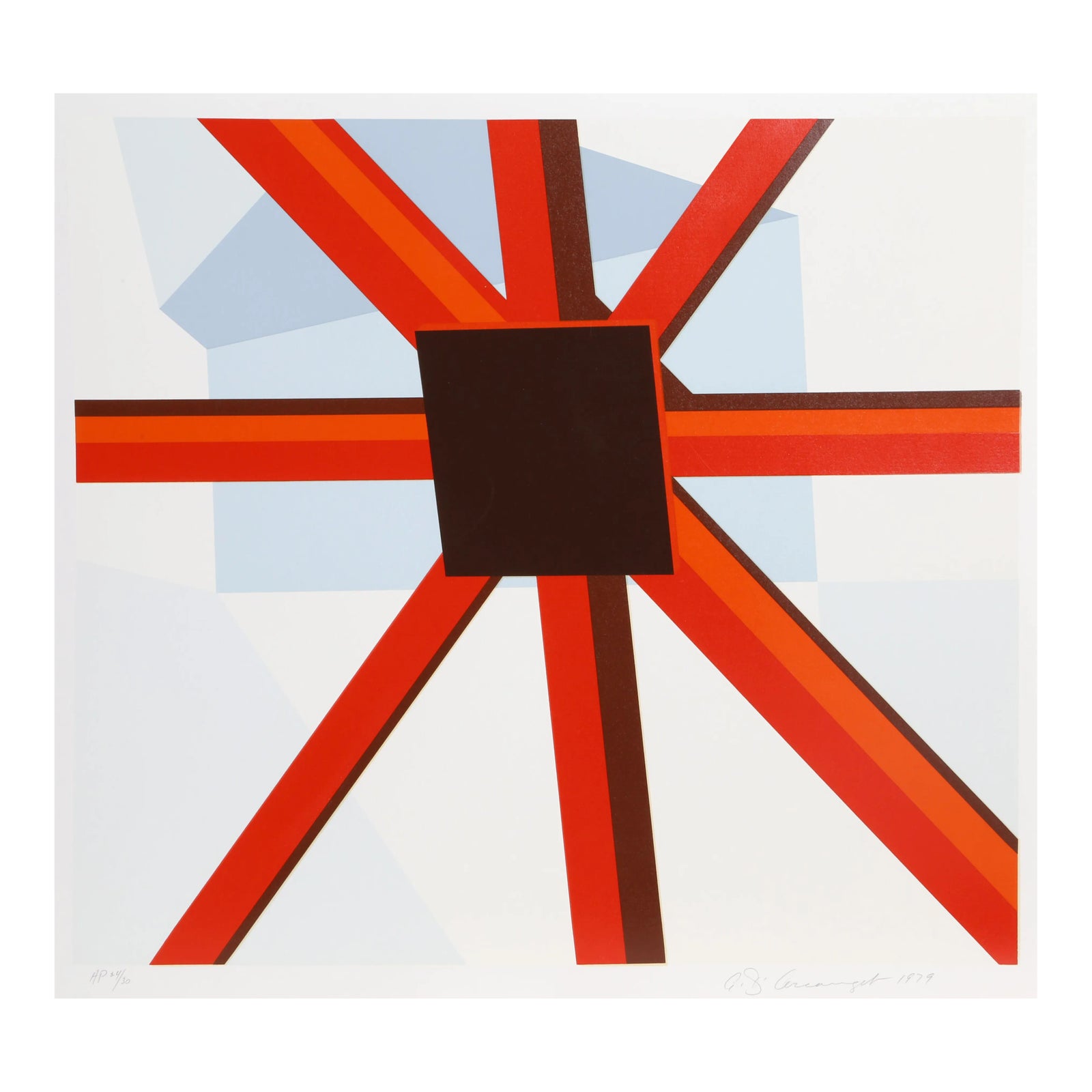 Squared Star, Pop Abstract Silkscreen by D'Arcangelo | Chairish
