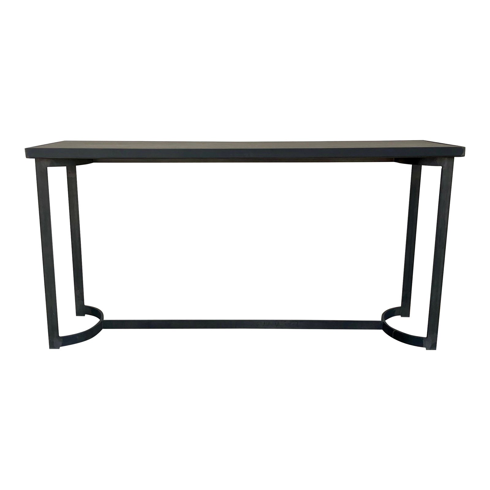 Organic Modern Light Gray Oak Console Table | Chairish