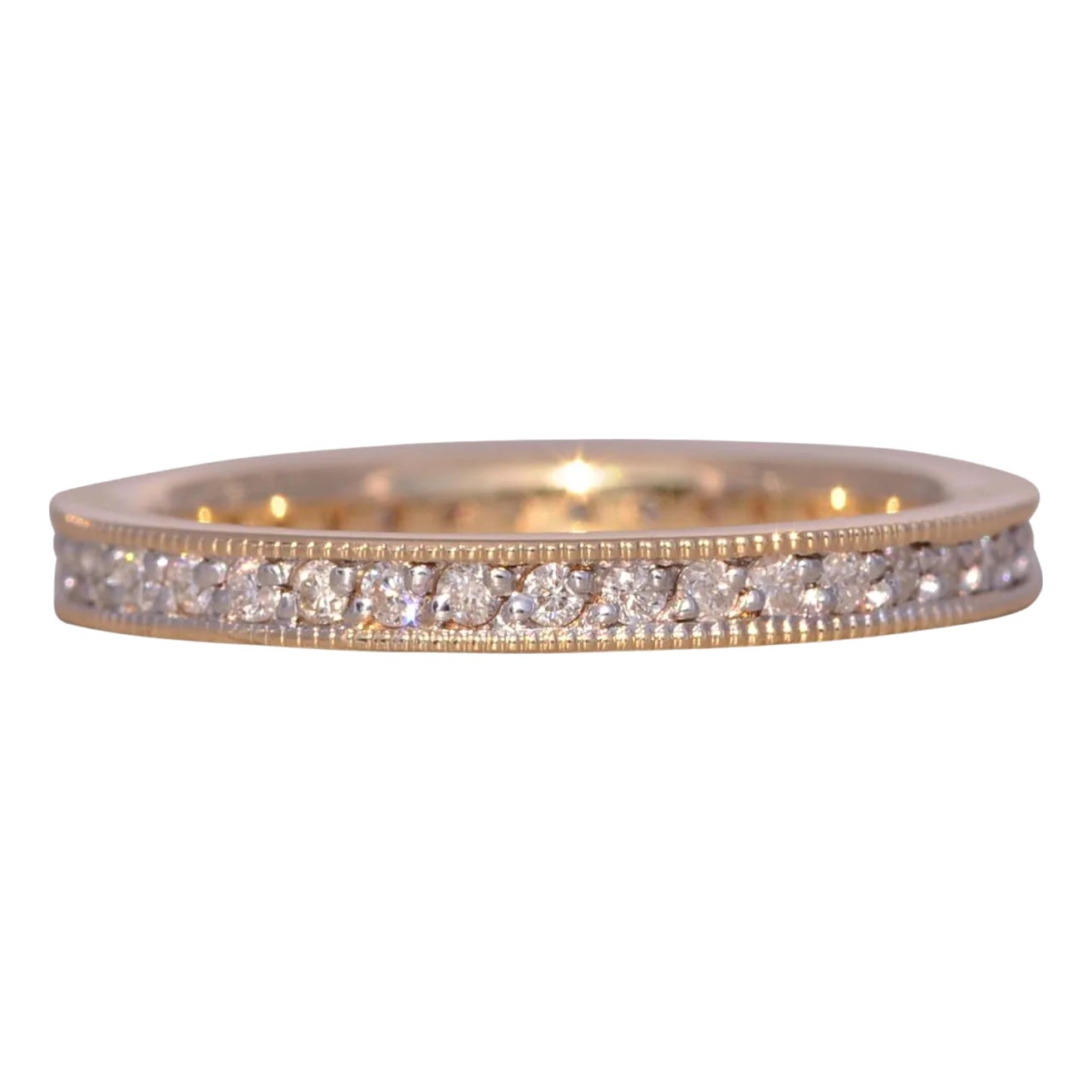 The Bandido: Signed Natural Diamond Eternity Band in Yellow Gold | Chairish