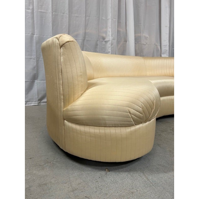 20th Century John Mascheroni Style Curved Sofas, a Pair | Chairish