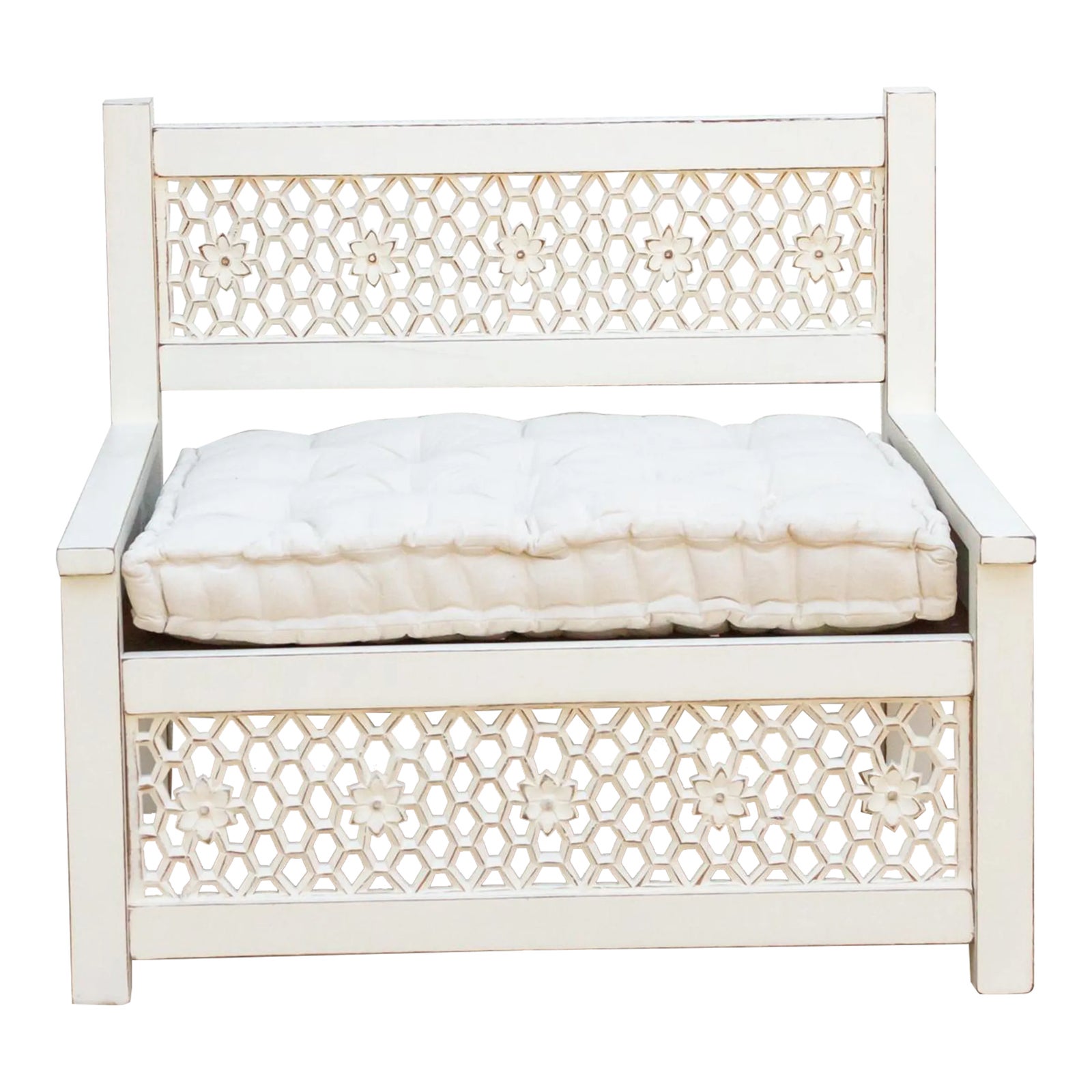 Floral Jali Club Chair | Chairish