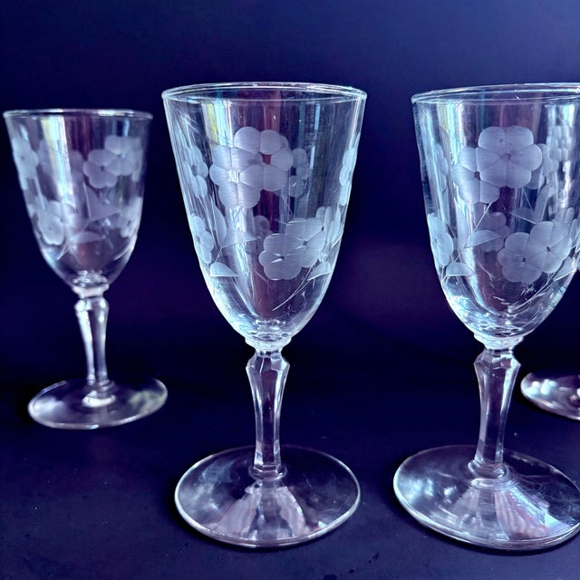 Vintage Libbey Embassy Wine Glasses Set of 4 | 1950s Mid Century ...
