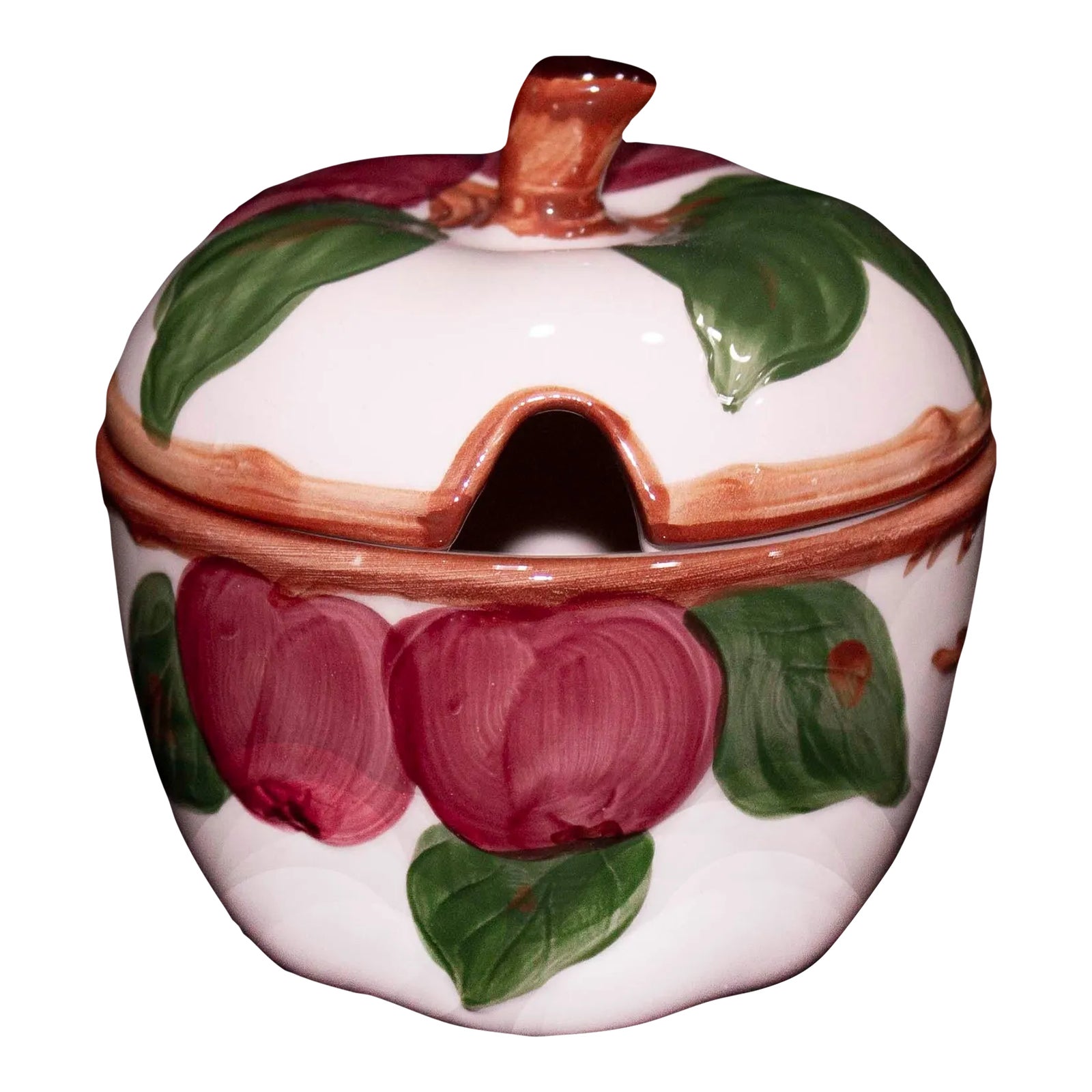Rare Franciscan Apple Pattern Jam Jelly & Lid | Chairish
