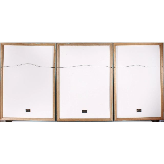 Vintage Abstract Triptych Peter Kitchell 1980's Lithograph Art | Chairish