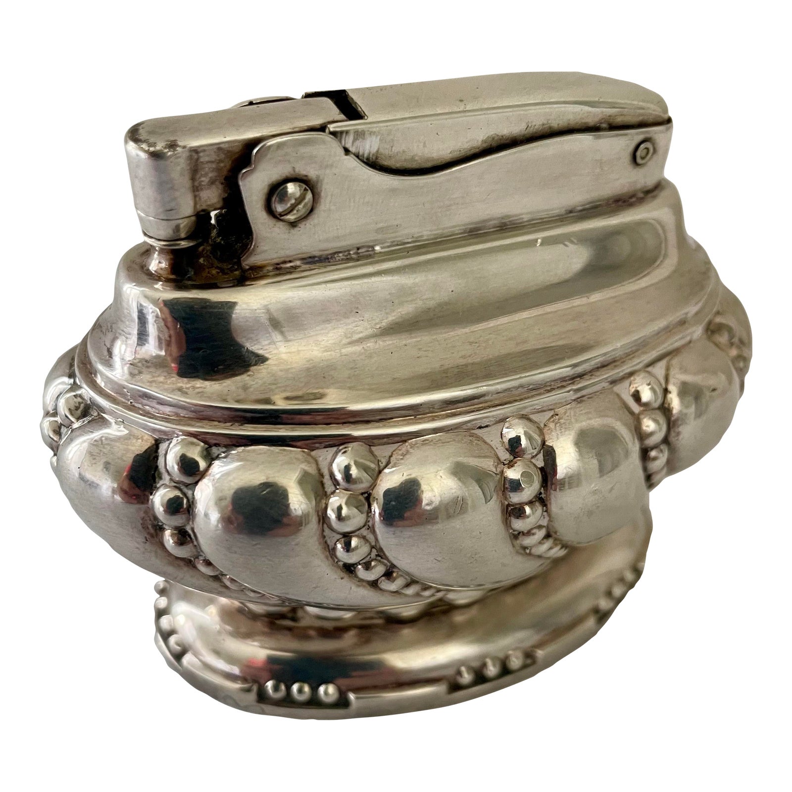 Vintage Ronson Silver Plated Table Lighter | Chairish