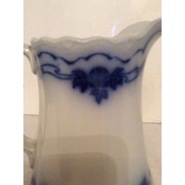 Antique Blue and White Flo Blue Milk Pitcher | Chairish