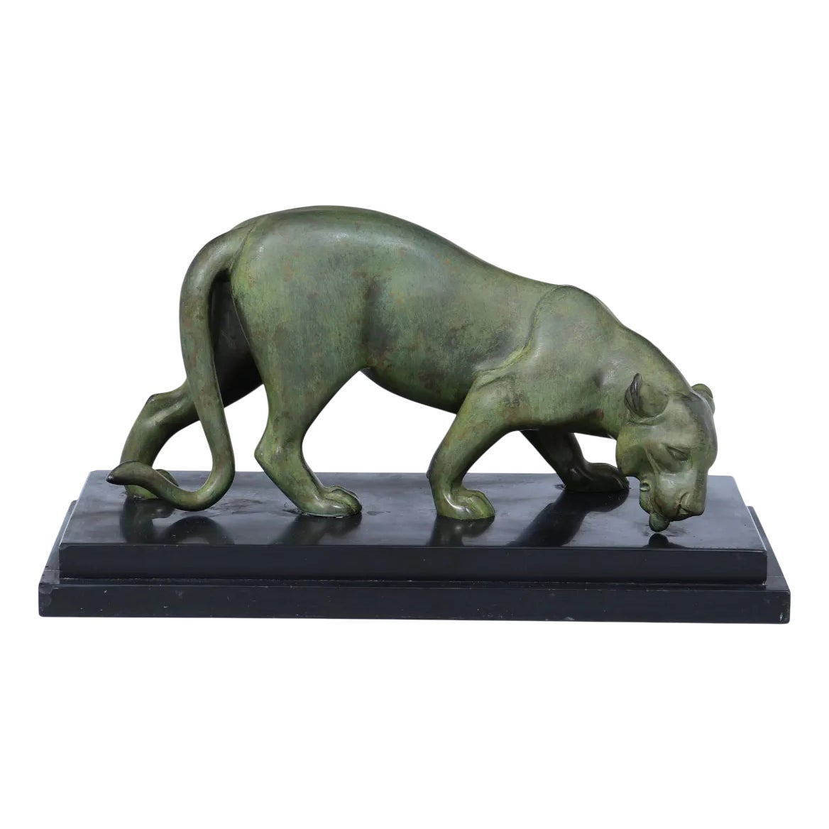 French Art Deco Patinated Bronze Panther by Irénée Rochard, 1920s ...