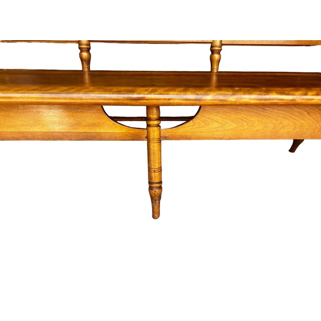 Mid 20th Century Vintage, Cushman Colonial, Solid Maple, Deacon's Bench ...